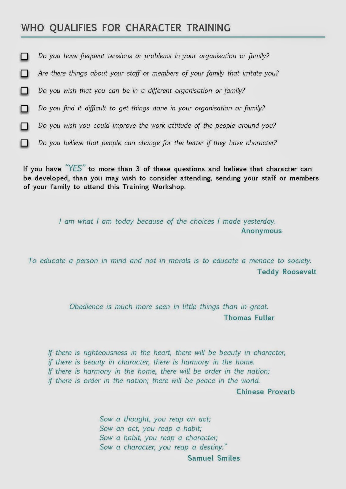 Institute in Basic Life Principles (IBLP): Character First Training ...