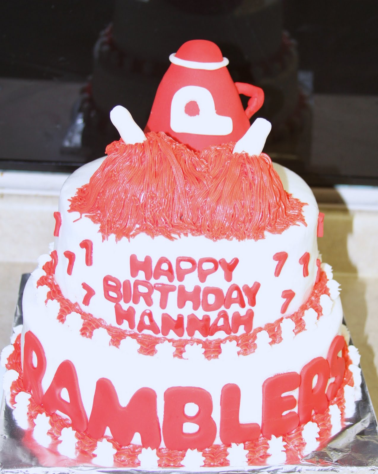Michele Robinson Cakes: Ramblers Cheer leading Cake