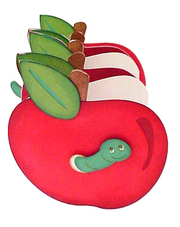 Paper Craft Creations: Apple Mini booklet With Worm