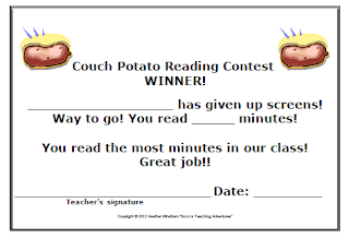 Classroom Freebies Too: Screen Free Week or TV Turn Off Week Reading ...
