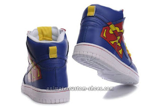 Animate Custom Shoes: Superman Nike Shoes Custom High Tops Blue