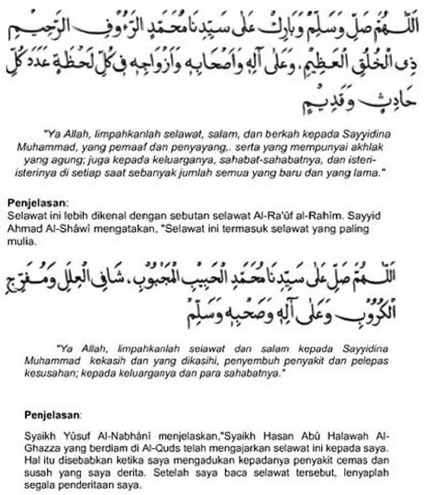 **Dari Istana Bening**: Berbagai Amalan dan Jenis Selawat