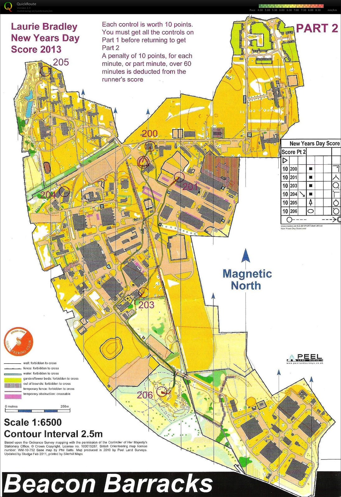 Orientēšanās kartes: Beacon Barracks (Stafford)