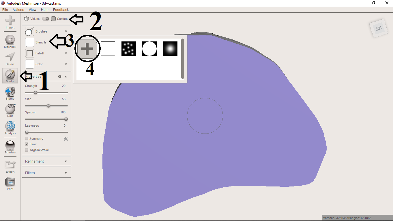 How to add your logo to a scan in Meshmixer