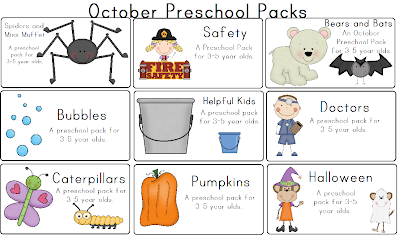 Little Adventures Preschool: October Preschool Packs