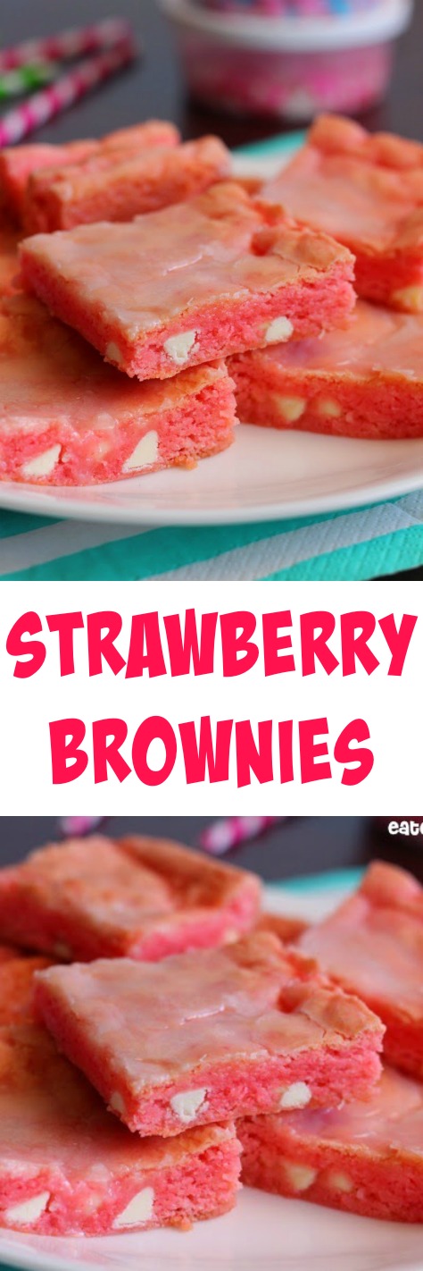 Eat Cake For Dinner: Strawberry Brownies {aka Pink Valentine Brownies}