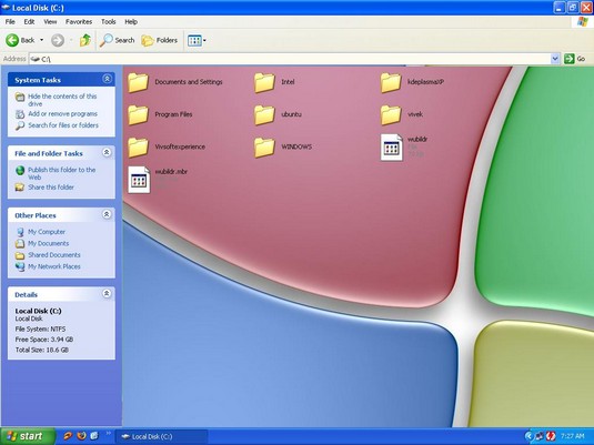 laptop & application: Change background of Windows Explorer