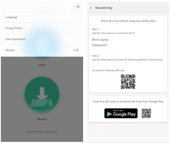 Xiaomi Mi Drop - Android telefonlar arasında dosya aktarma