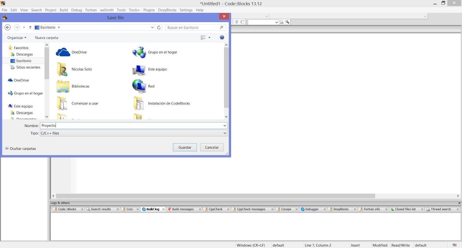 Nicolás Raudy: Code::Blocks