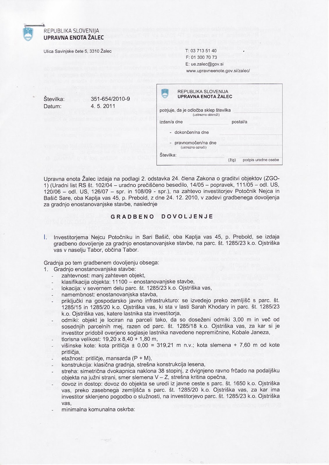 Hiša na travniku: Misija gradbeno dovoljenje