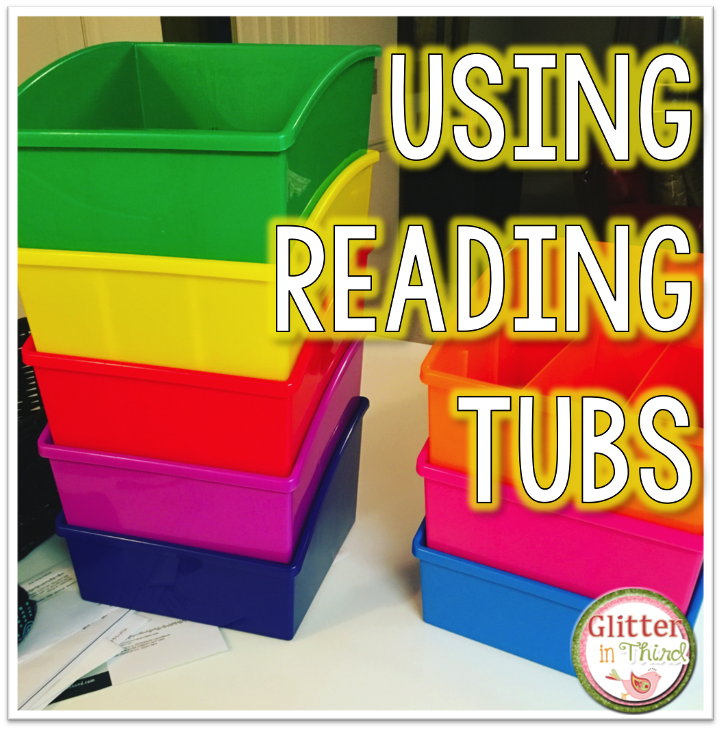 Reading Tubs from Elizabeth Richards School Supplies - Glitter in Third