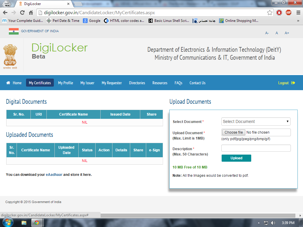 DigiLocker ! National Digital Locker System By Govt. Of India