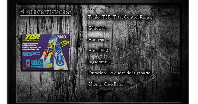 Juegos de Mesa: TCR: Total Control Racing