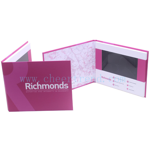 video brochure card & video greeting card: 7'' LCD A5 size video player ...