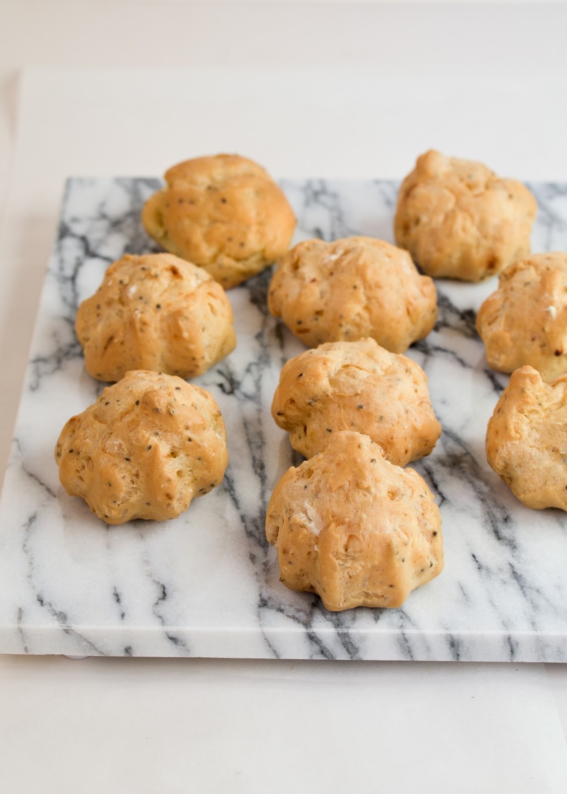 Cold comfort/-/ Lemon and poppy seed Puffs with lemon curd and whipped ...