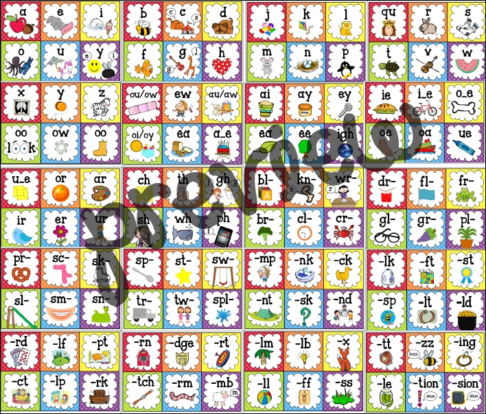 First Grade Garden: Phonics Cards Updated