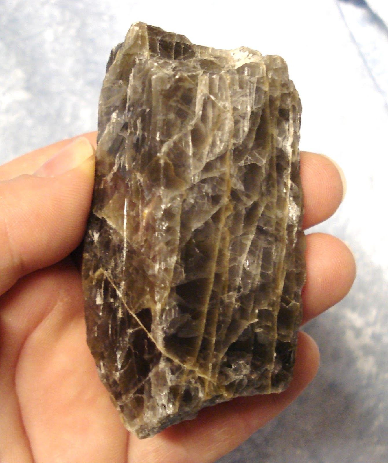 A beautiful rough specimen of black moonstone.