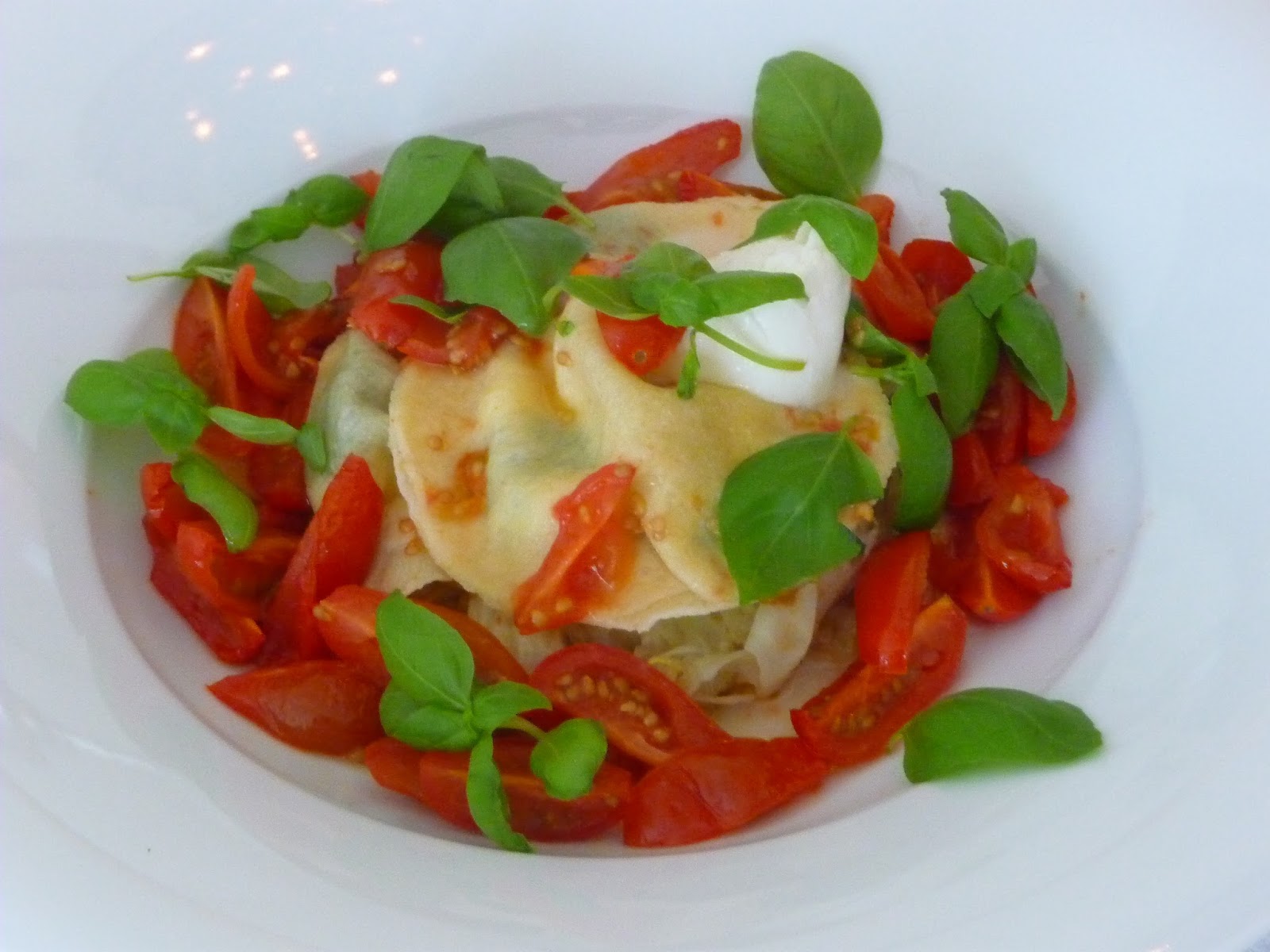 My World of Travel and Food: Buffalo mozzarella ravioli, roasted ...