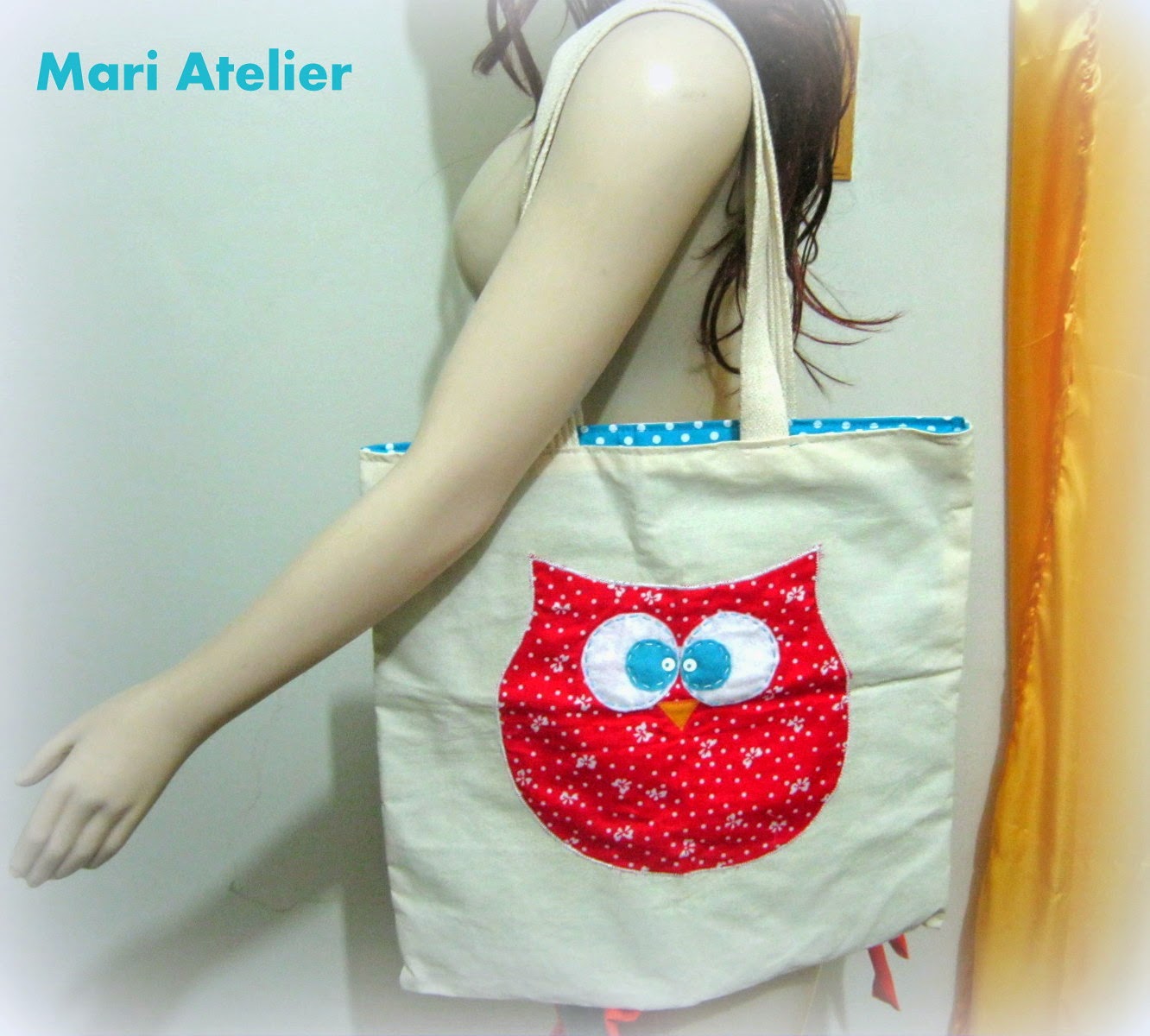 Mari Atelier: Ecobag Corujinha forrada