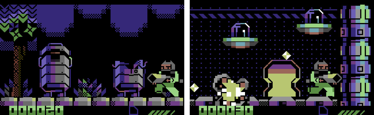Old Machinery: Digiloi: Action game with C64 default characters