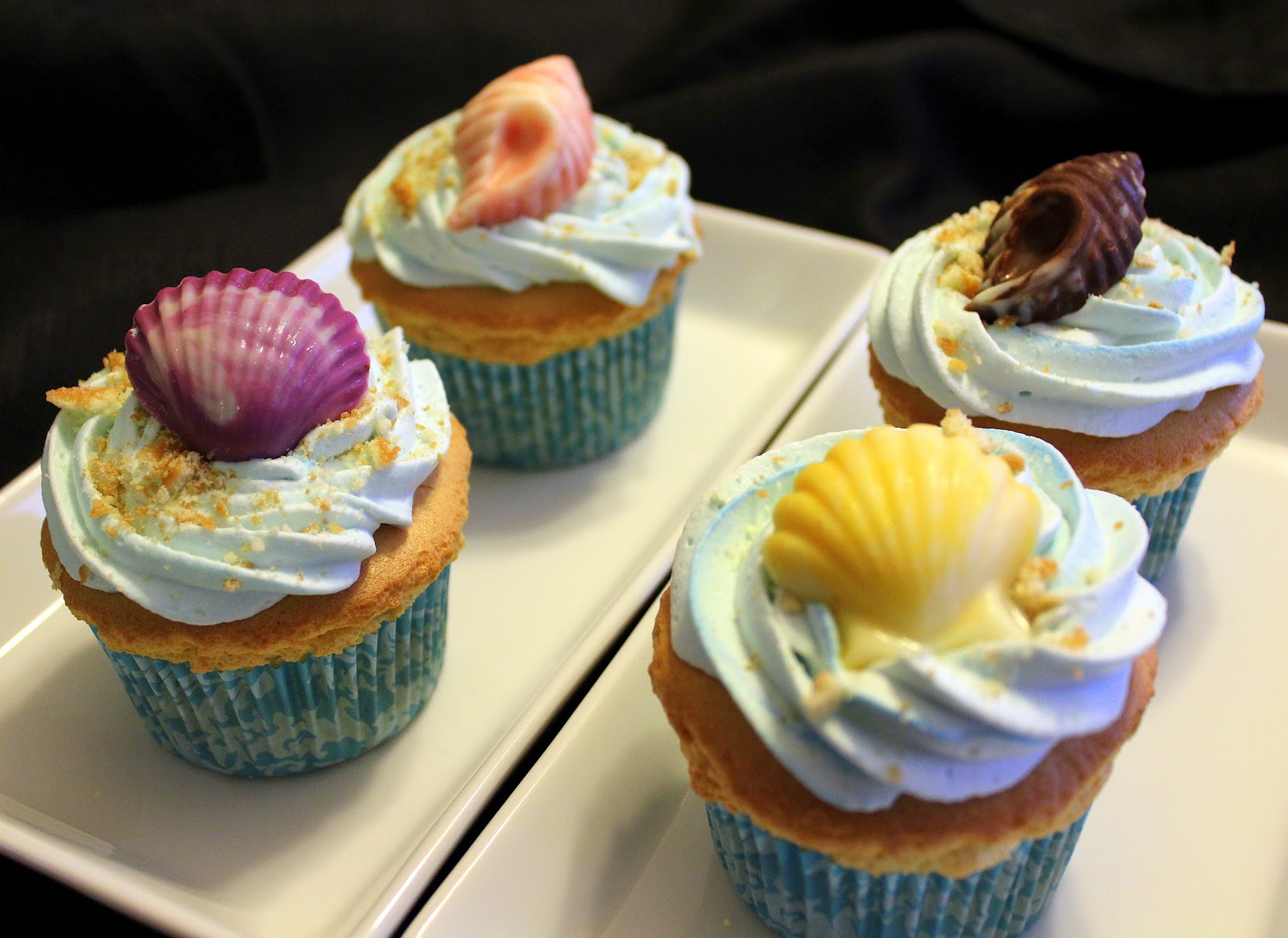Violette's Patisserie: Sea Shell Cupcake & chocolates (貝殼杯子蛋糕 & 貝殼巧克力)