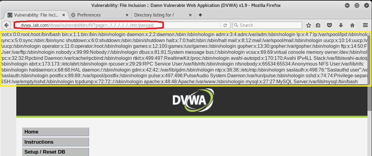 DVWA File Inclusion (low level) - THU DINH