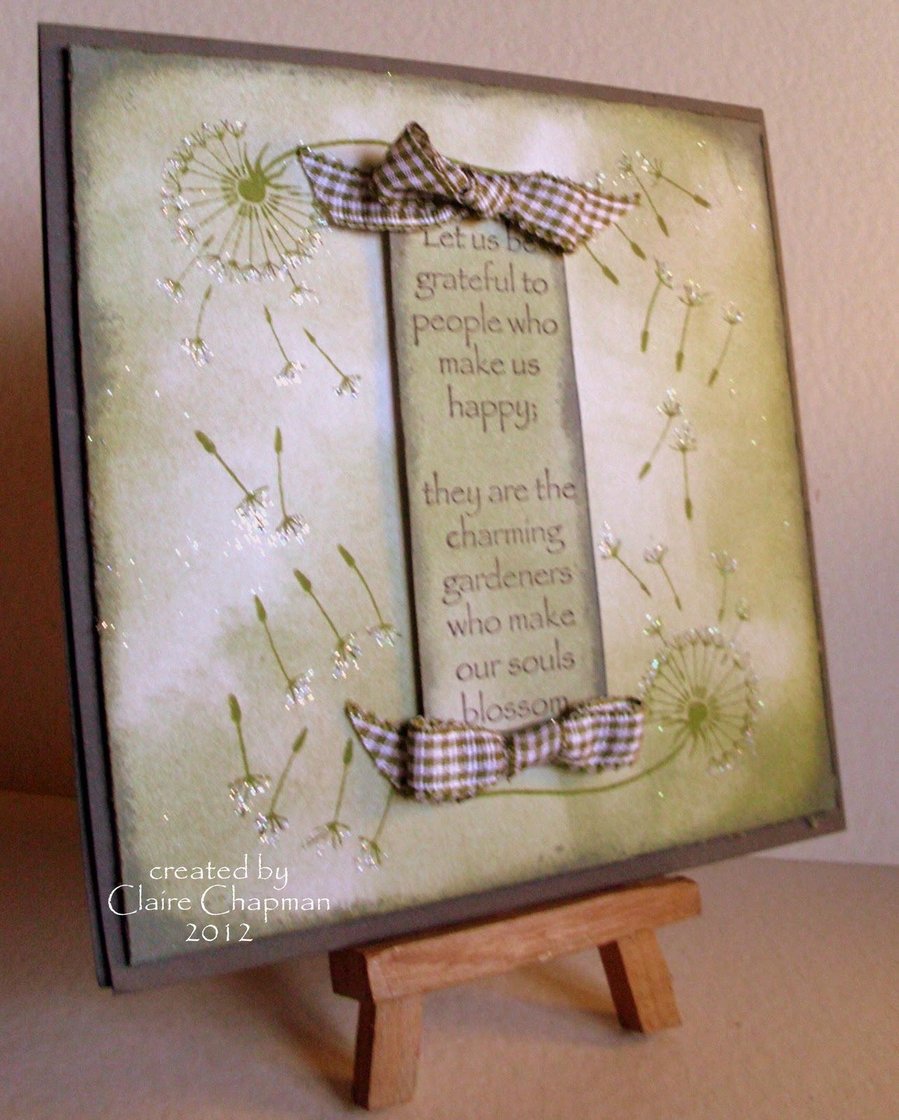 Claire's Crafty Creations: Dandelion Frame