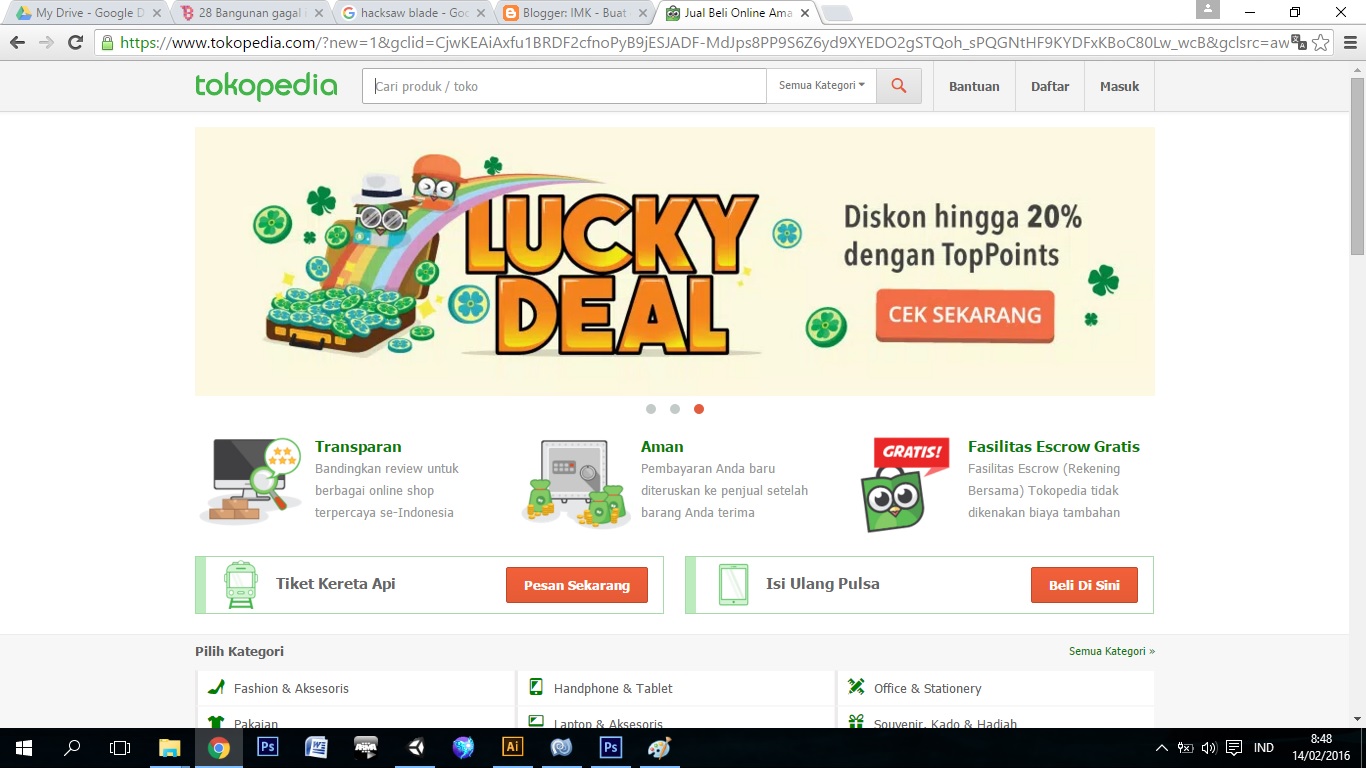IMK: Tampilan Website Menarik : Tokopedia.com