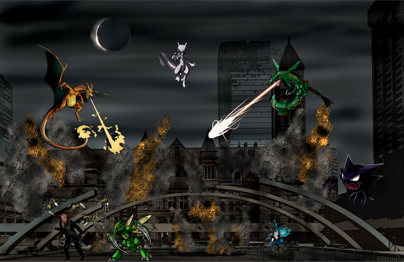 Art Blog: Digital Art: When Pokemon Attack...