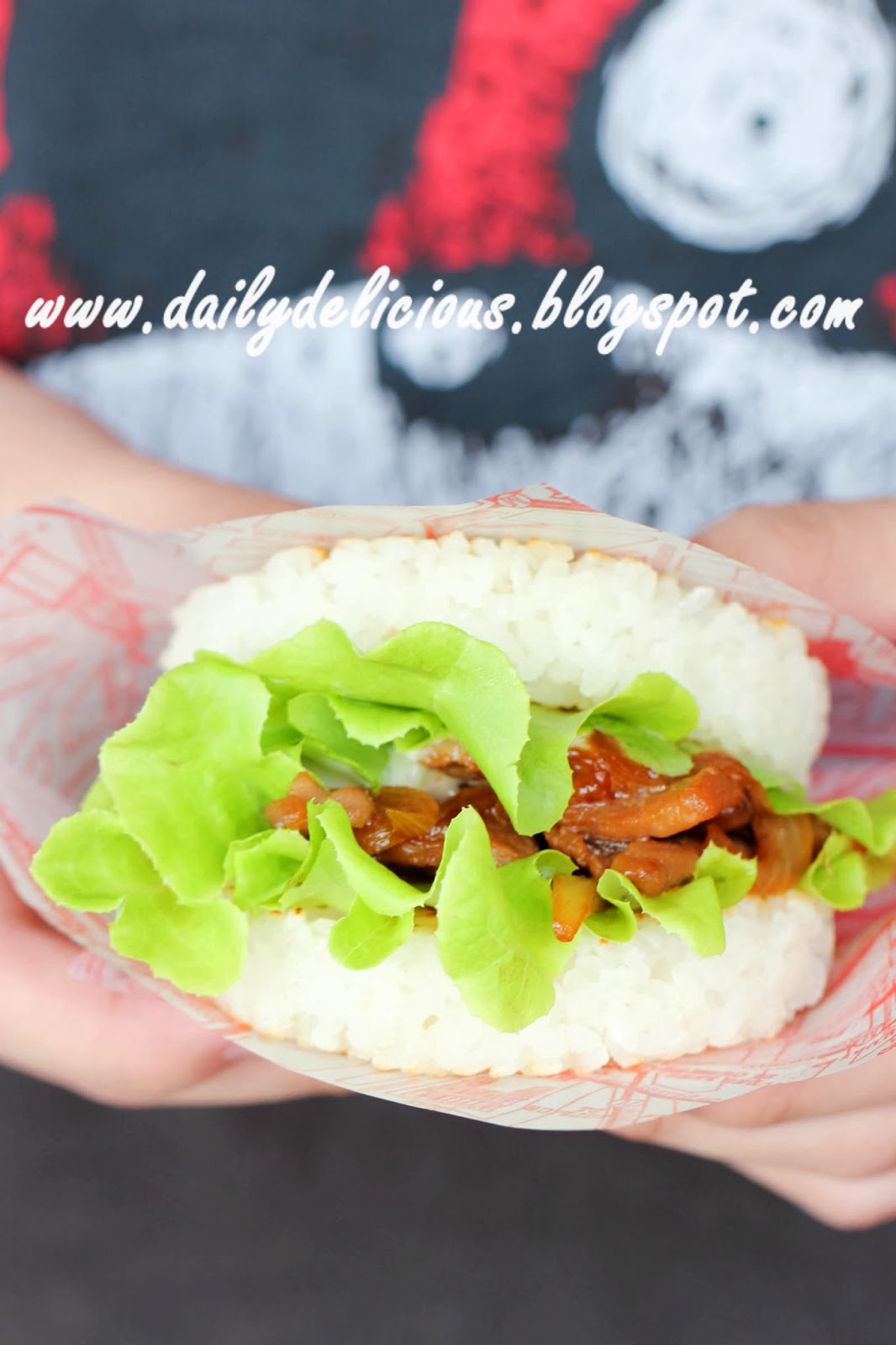 dailydelicious: Home Made Mos Burger style burger: Rice burger with ...