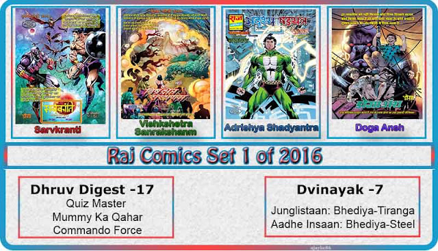 Raj Comics Set 1 of 2016 News