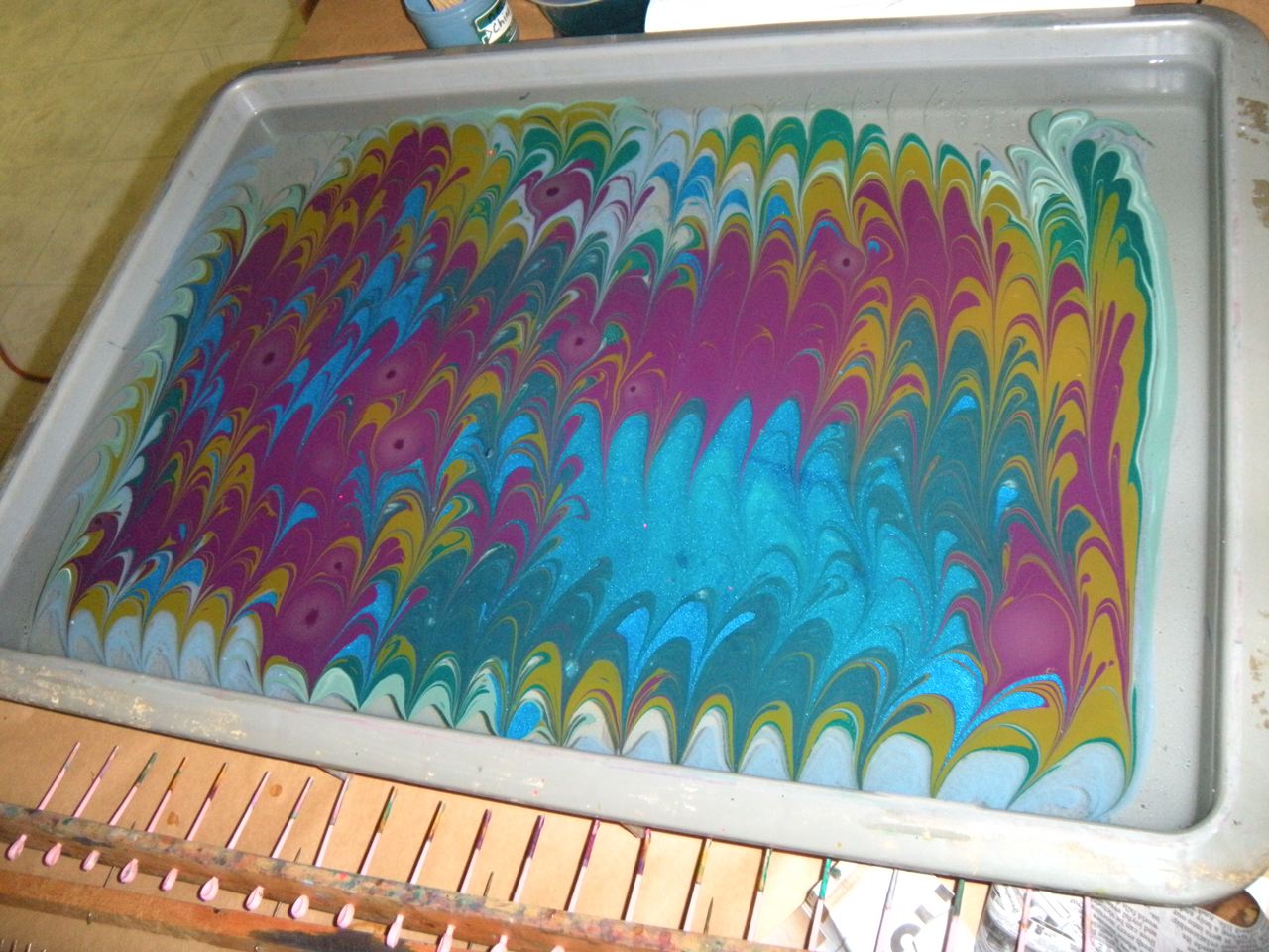 THE INSIDE STORI - BY MARY STORI: MARBLING ON FABRIC