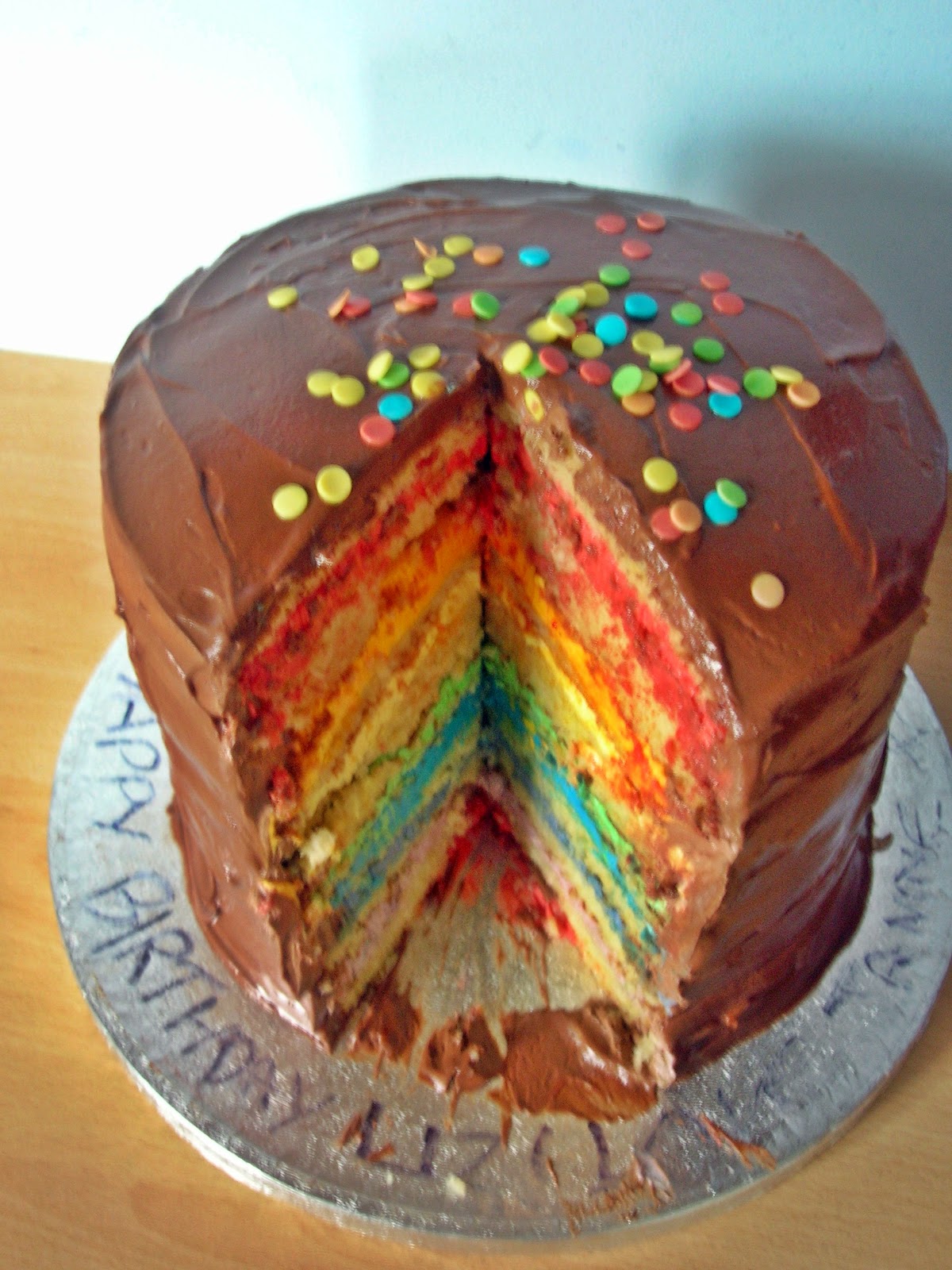 Cake Of The Week: Eight Layer Kahlua Cake (With A Rainbow Inside)
