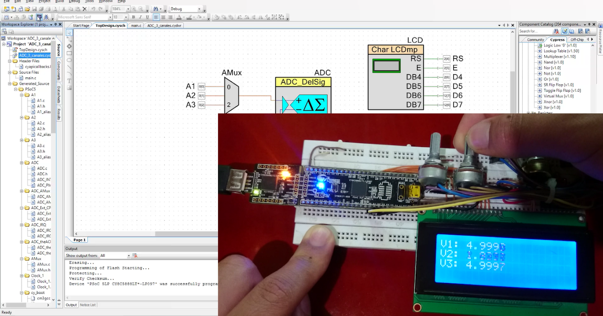 PSoC Latinoamérica: ADC Delta Sigma Multicanal (2) - PSoC 5LP