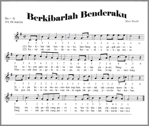 Not Angka Berkibarlah Benderaku ~ Not Angka Lagu Terbaru