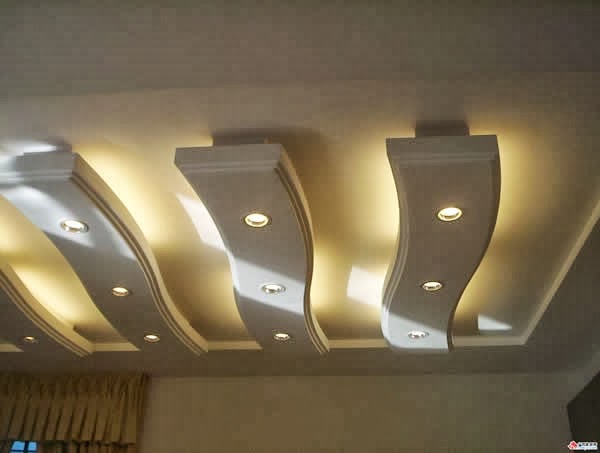 Exclusive false ceiling designs for living room : hidden lighting ...