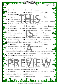 Goosebumps Movie Guide + Activities - Answer Key Included (Color + B&W ...