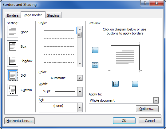 ADD A BORDER TO A PAGE Microsoft Office Support ADD A BORDER TO A PAGE Microsoft Office Support