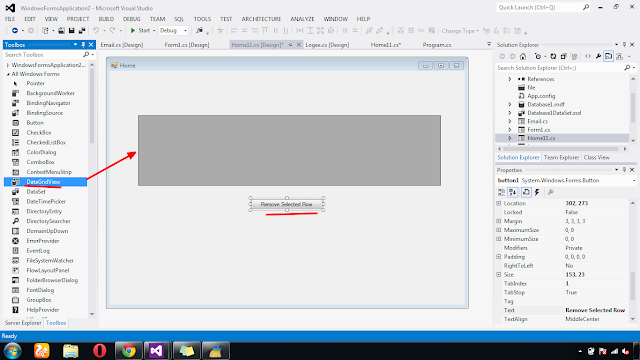 Remove Or Delete Datagridview Selected Row Button Click Using In C Window Application