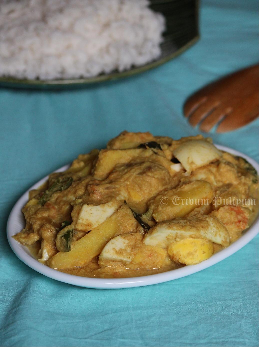Erivum Puliyum: Mutta Aviyal | Egg & Vegetables in Coconut Sauce