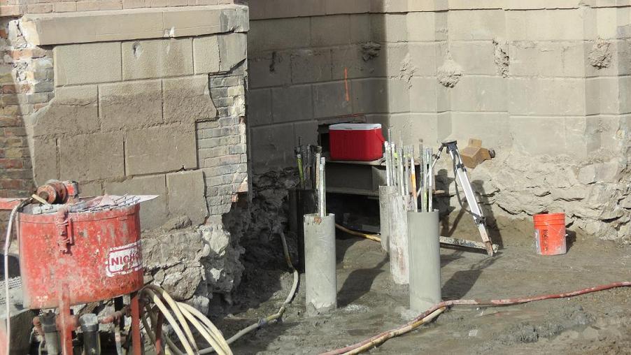 New Temple in Provo: Foundation Walls Exposed