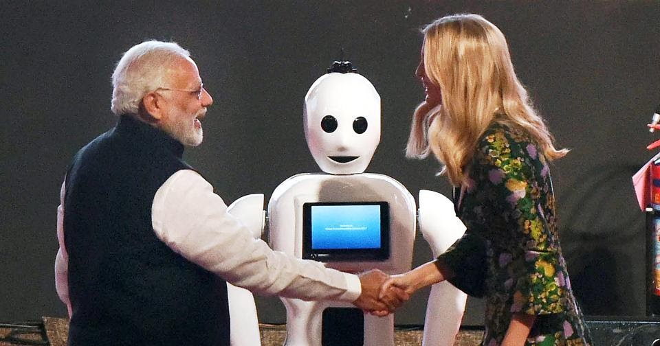 India First Humanoid Robot “Mitra” launched At GES 2017