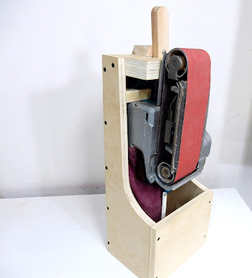 Jax Design: Belt Sander Stand -- Can Sit In 3 Positions