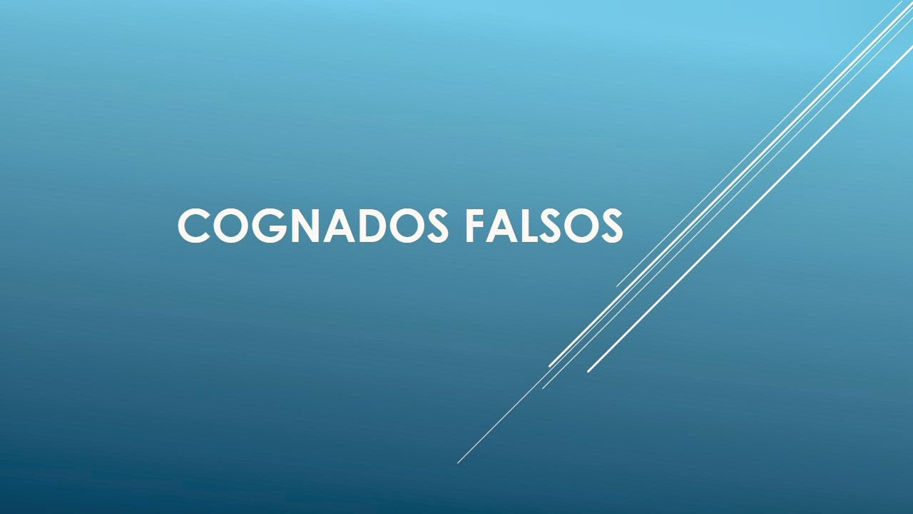 LIGHT SPOT: COGNADOS FALSO