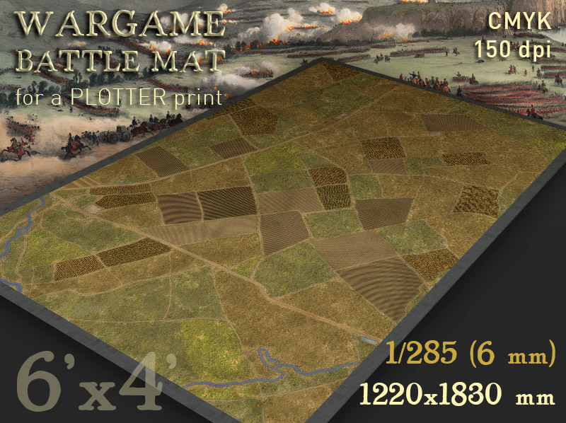 Wargame News and Terrain: WargamePrint: New Farmland Battlemat Released