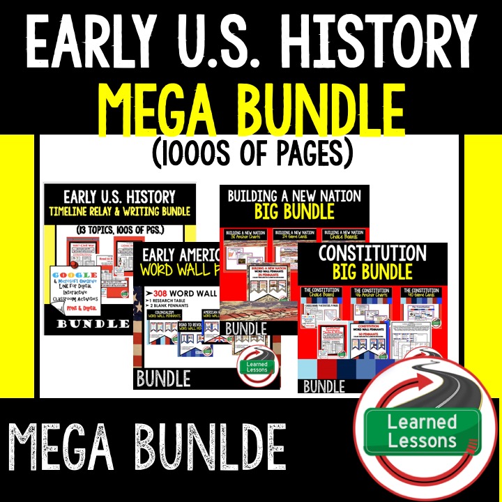 AMERICAN HISTORY COLONIALISM TO RECONSTRUCTION GROWING MEGA BUNDLE ...