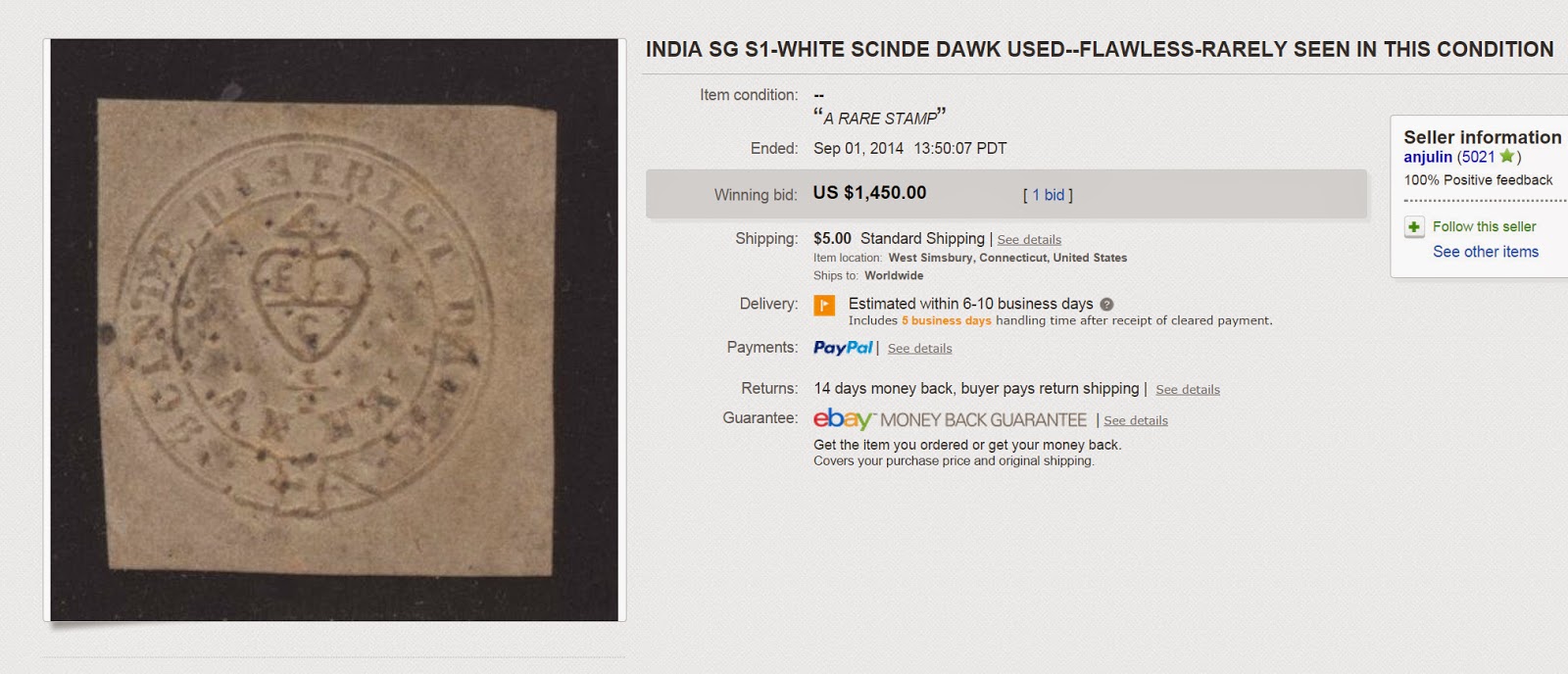 GANDHI STAMPS CLUB: Scinde Dawk - Postal History - First postage stamp ...