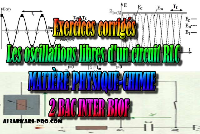Exercices corrigés Les oscillations libres d'un circuit RLC, 2 bac ...