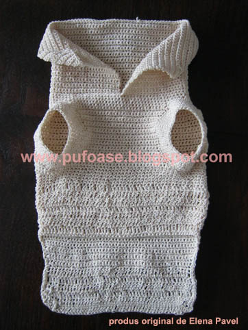 CACIULITE, VESTUTE SI ALTE HAINUTE: Haina crosetata pentru catel - HAC 001