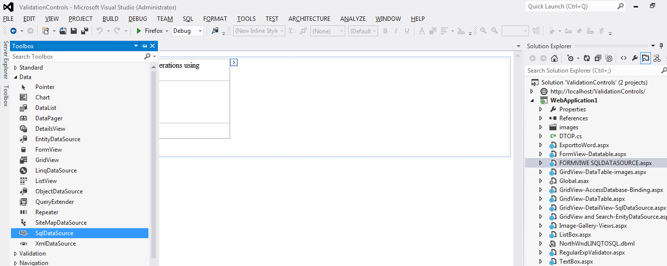 Aspnet 4 Tutorials Form View Insert Update Delete Using Sql Datasource